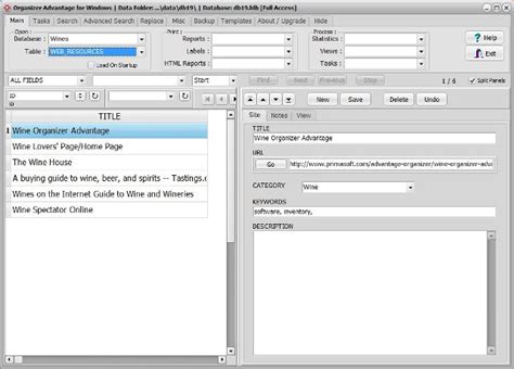 Free Wine Organizer Inventory Database Template For Organizer