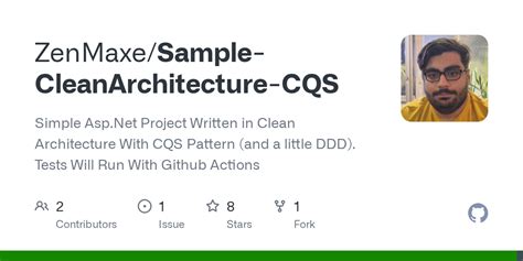 Github Zenmaxesample Cleanarchitecture Cqs Simple Aspnet Project Written In Clean
