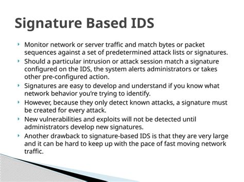 Intrusion Detection Systems Detaildpptx