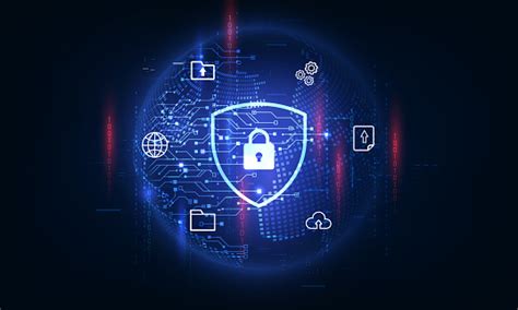 데이터를 보호하기 위한 사이버 보안 및 개인 정보 보호 개념 잠금 아이콘 및 인터넷 네트워크 보안 기술 스마트 폰 가상 화면 인터페이스에서 개인 데이터를 보호하는 사업가