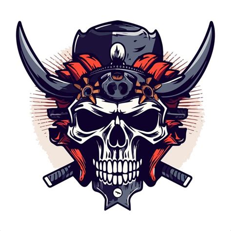 Premium Vector Skull Emblem Vector Logo Agressive Ancient Warrior