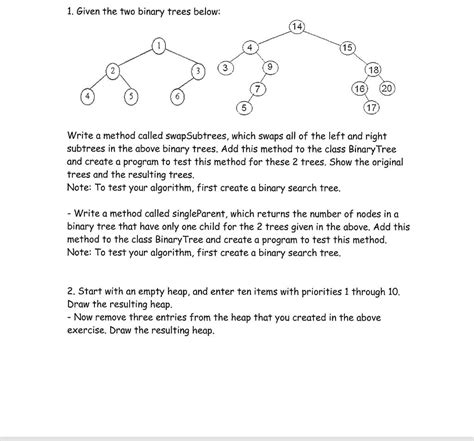 Solved Given The Two Binary Trees Below Chegg
