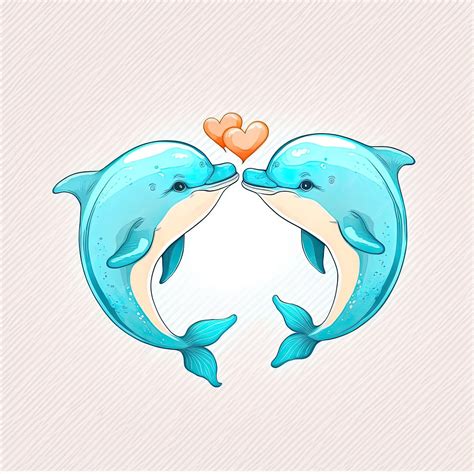 Two Dolphin Cartoon Images
