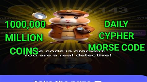 Hamster Kombat Latest Cypher Code 1000000 Coins Youtube