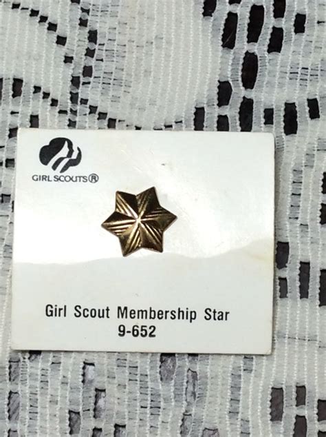 Vintage Girl Scout Pin Gem