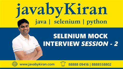 Java Selenium Interview Session 2 By Kiran Sir Java By Kiranpune Youtube