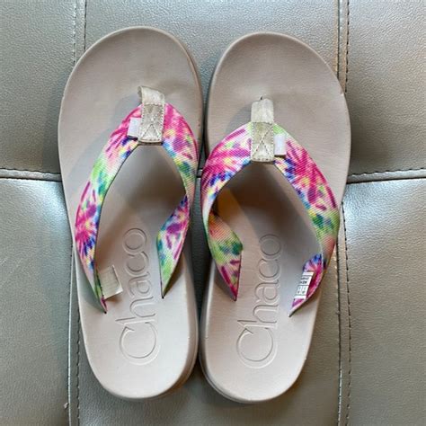 Chaco Shoes New Chaco Chillos Tie Dye Flip Flops Sandals Sz 7