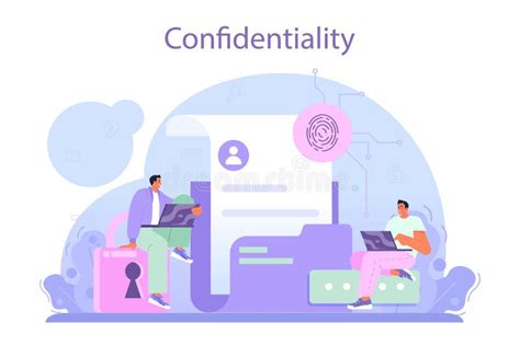 Cyber Or Web Security Specialist Digital Data And Database Safety Stock Vector Illustration