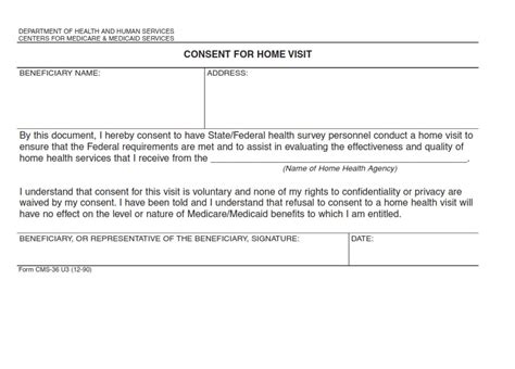 Cms 36 Consent For Home Visit English Cms Forms