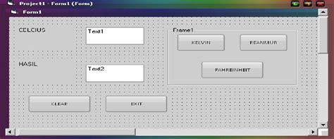 Visual Basic 60 Program Program Dasar Program Konversi Suhu Sederhana Dengan Visual Basic