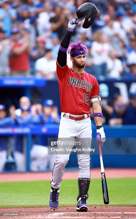 Lourdes Gurriel Jr 12 Of The Arizona Diamondbacks Tips His Helmet