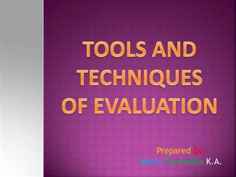 Tools N Techniques Of Evaluationpdfuuuu Pdf