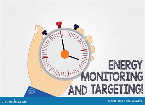Handwriting Text Writing Energy Monitoring And Targeting Concept Meaning Technology Display