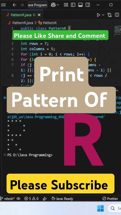 How To Print Character R In Java Shorts Java Coding