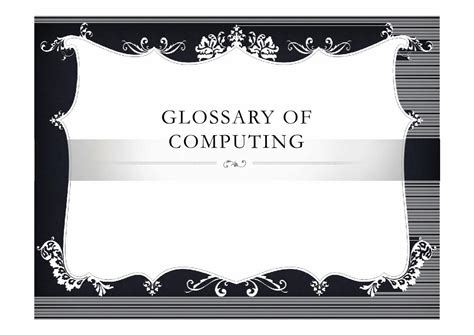 Pdf Glossary Of Computing Dokumentips