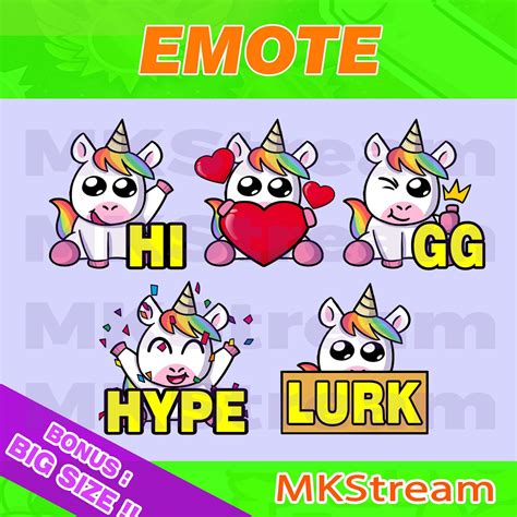 Artstation Twitch Emotes Cute Unicorn Pack Artworks