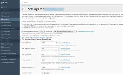 Plesk The Easiest Way To Edit Php Ini
