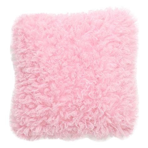 Pelush Pink Poodle Faux Fur Small Throw Pillows Cotton Candy Pillow
