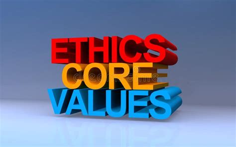 Ethics Core Values On Blue Stock Illustration Illustration Of