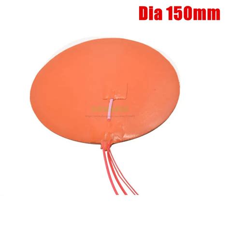 직경 150mm 100w 200w 350w 원형 원형 실리콘 히터 히트 베드 가열 패드 서미스터 포함 델타 코셀 3d 프린터