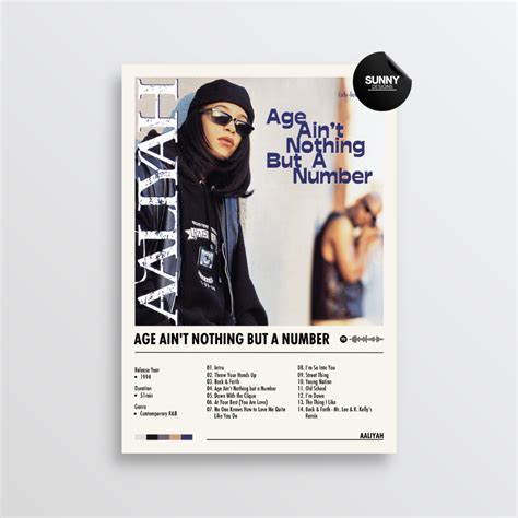 Aaliyah Age Aint Nothing But A Number Album Cover Poster Sunny