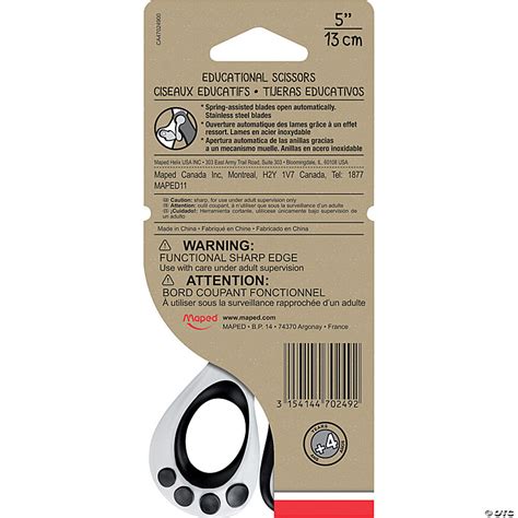 Maped Koopy 5 Scissors With Spring Blunt Tip Pack Of 12 Oriental Trading