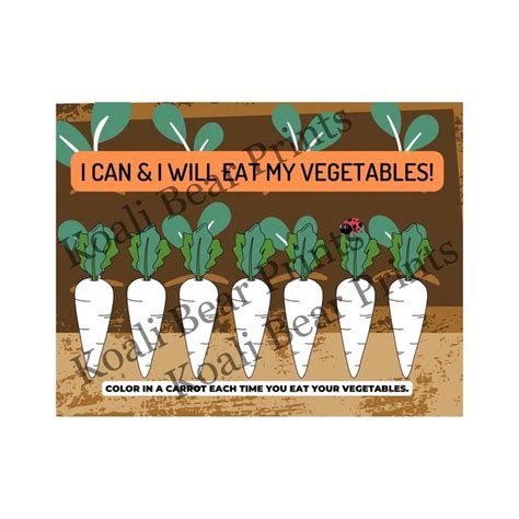 Variety Veggie Chart And Farm Reading Stamp Reward Card Set Reward Chart Instant Download