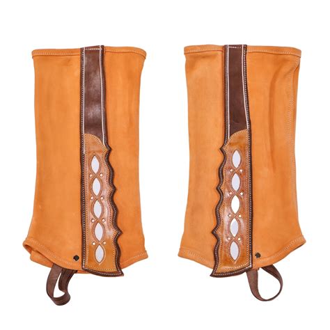 Wide Polainas Natural Xl Charro Leather Chaps Mroyalsaddles