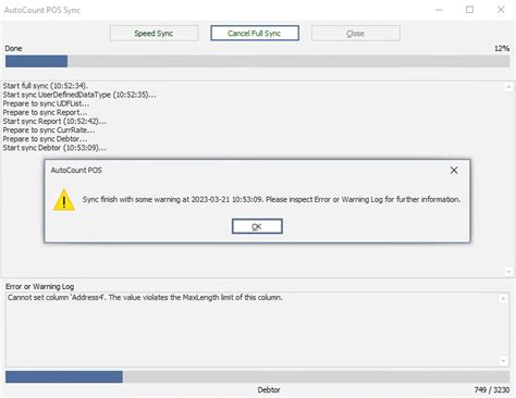 Pos35fnb Sync Error Debtor Address Maxlength Limit Autocount Resource Center