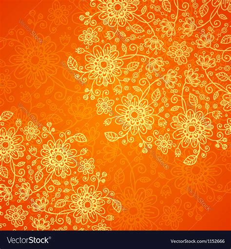 Orange Background Design With Flowers Best Flower Site