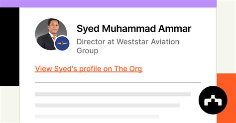 Syed Muhammad Ammar Director At Weststar Aviation Group The Org