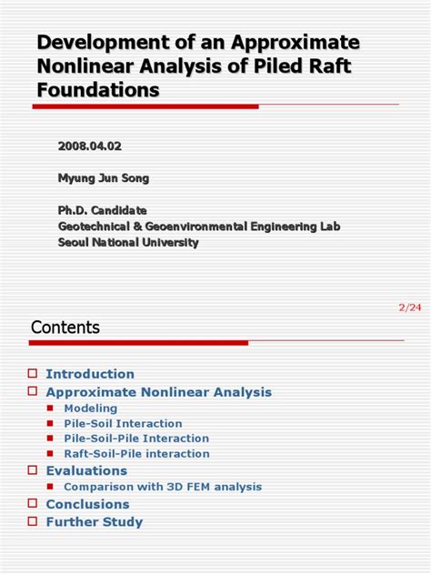 Nonlinear Analysis Of Piled Raft Foundations Pdf Deep Foundation Finite Element Method