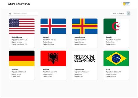 Frontend Mentor Awesome Country Search Engine Using React Coding