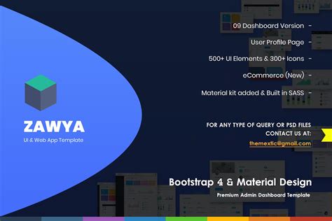 Zawya Bootstrap 4 And Material Design Panel Admin Proshare