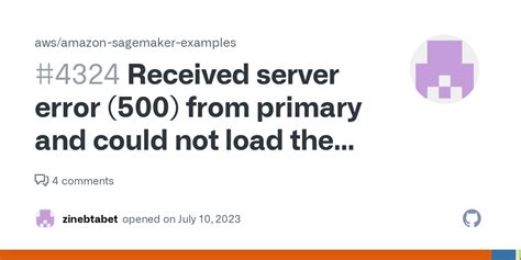 Received Server Error 500 From Primary And Could Not Load The Entire