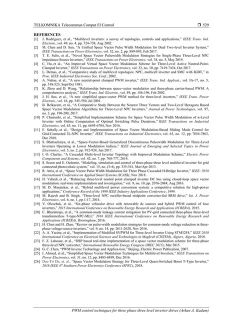 Pwm Control Techniques For Three Phase Three Level Inverter Drives Pdf