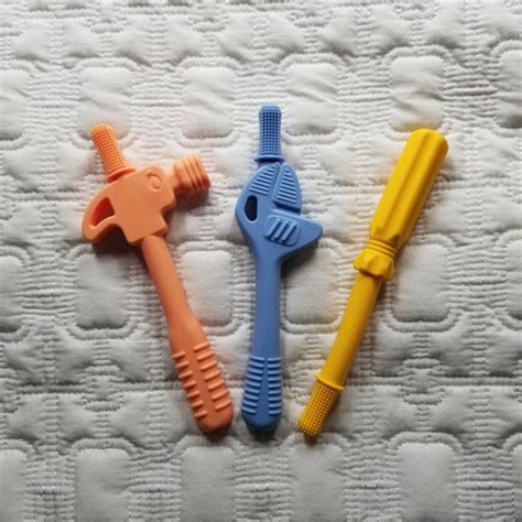Silicone Tools Teething Tube Teether Set Marana Pumpkin Patch