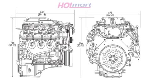 V8 Engine Block Dimensions