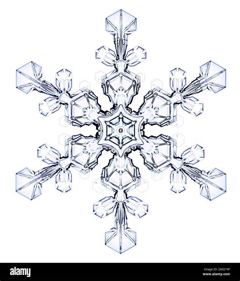 Snowflake Light Micrograph Of A Dendritic Sectored Plate Snowflake Snowflakes Are Symmetrical