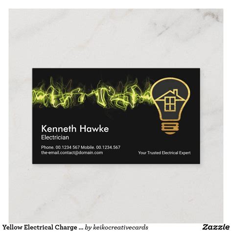 Electric Light Bulb Business Card