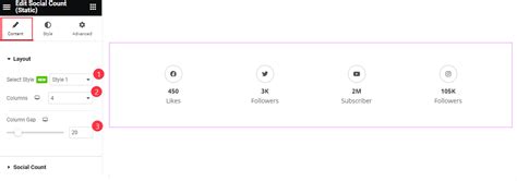 how to use the social count static widget by ultimate post kit