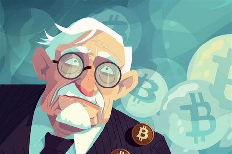Bitcoin Adventures Cartoon Character Embracing The World Of