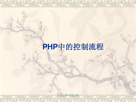 Php程序控制流程word文档在线阅读与下载无忧文档
