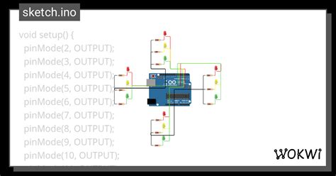 Lampu Merah 2 Wokwi Esp32 Stm32 Arduino Simulator