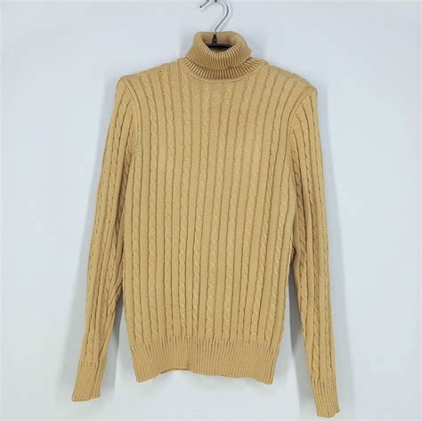 빈티지 여성 무지 꽈배기 폴라 니트탑 딥베이지f H 헬로마켓