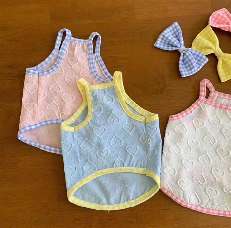 ძაღლის ტანსაცმელი ზედა და თმისამაგრი თქვენი ოთხფეხა მეგობრებისთვის🎀 ზომა S M L Xl Xxl⚡️ უფასო