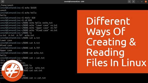 020 Different Ways Of Creating Files In Linux Linux For Beginners