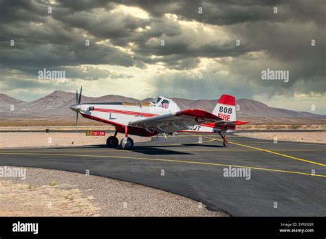 Air Tractor At 802 Being Used For Fire Bombing With Water Plane At
