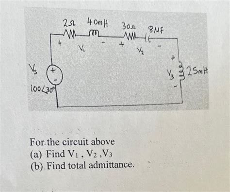 for the circuit above a find v1 v2 v3 b find