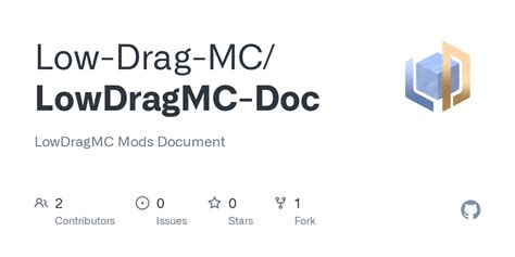 GitHub Low Drag MC LowDragMC Doc LowDragMC Mods Document
